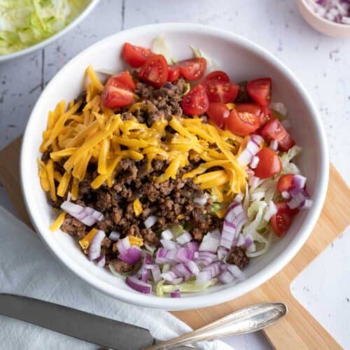 Cheesburger Bowls - LadyPearTree