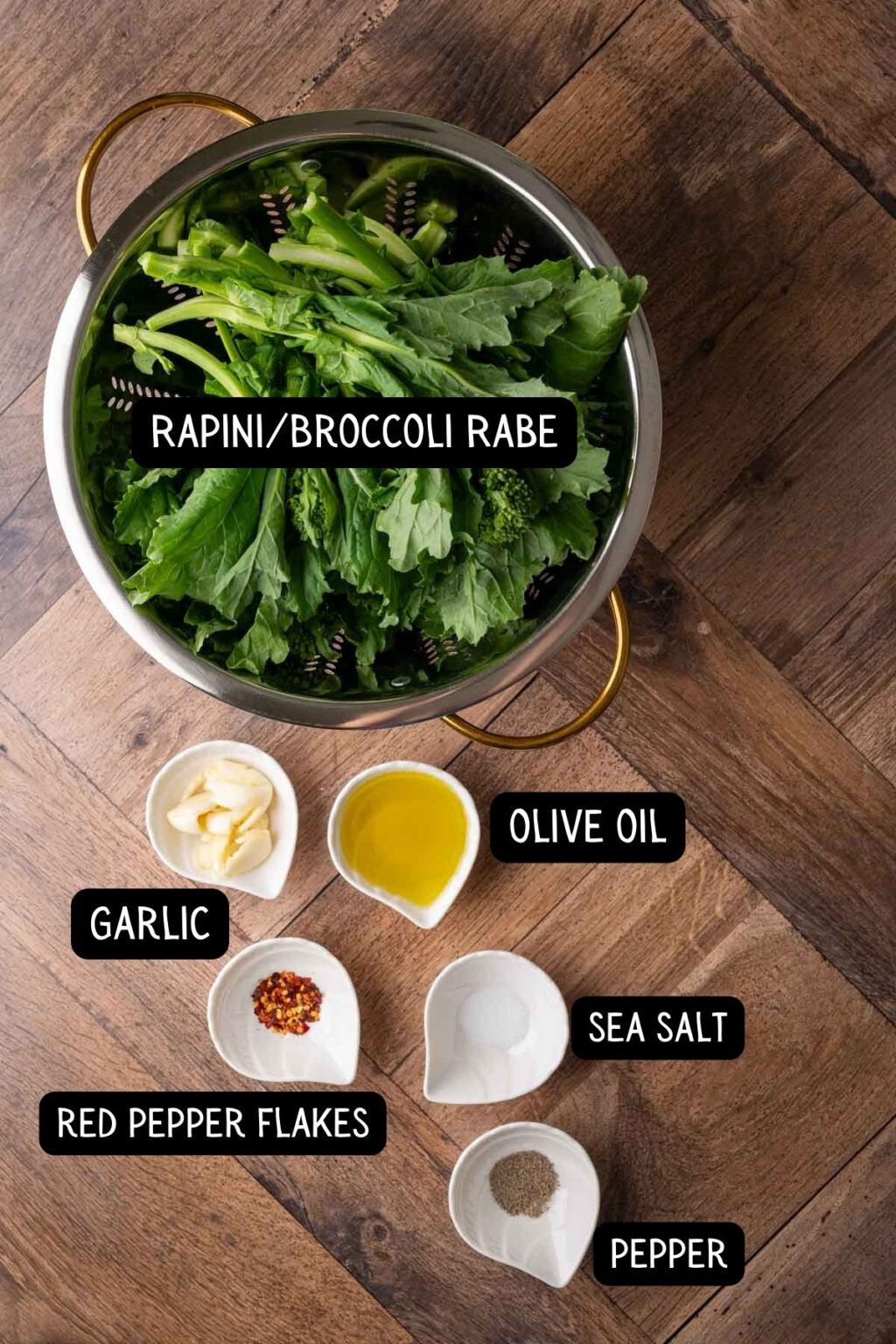 Rapini (Broccoli Rabe) with Garlic and Olive Oil - LadyPearTree