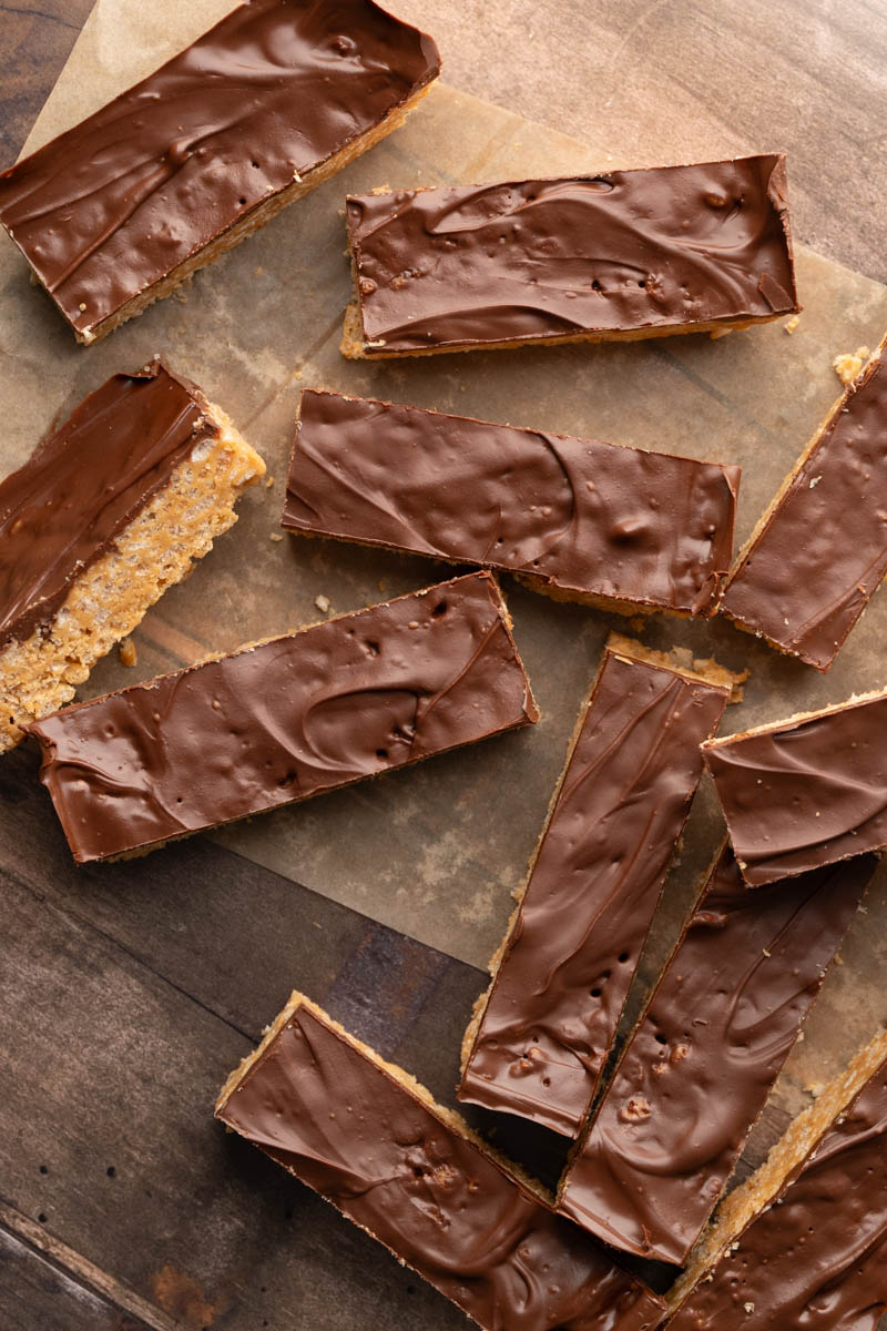 Peanut Butter and Chocolate Rice Krispies Bars - LadyPearTree